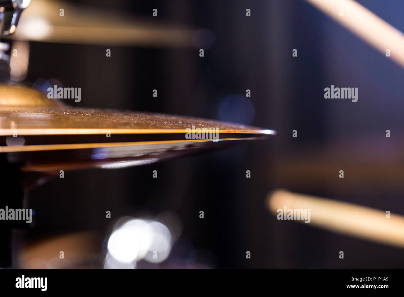 drum hi-hat, musical instrument, drumming, close-up music Stock Photo ...