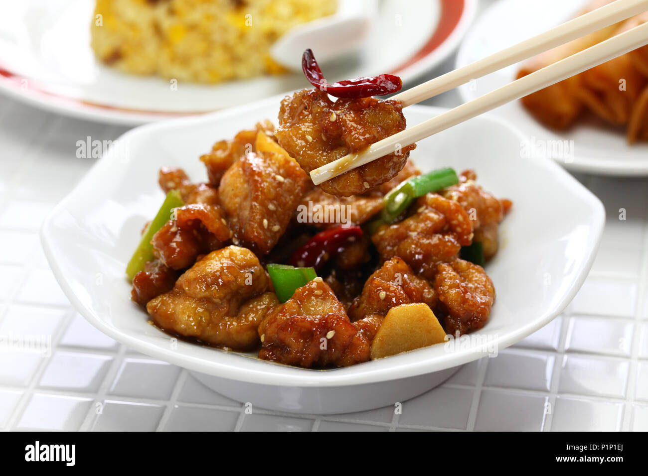 general tso’s chicken, fried rice, spring rolls, american chinese ...