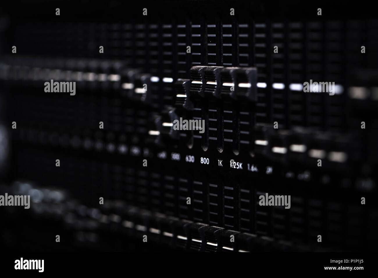 fader digital mixing console with volume meter, volume indicator ...