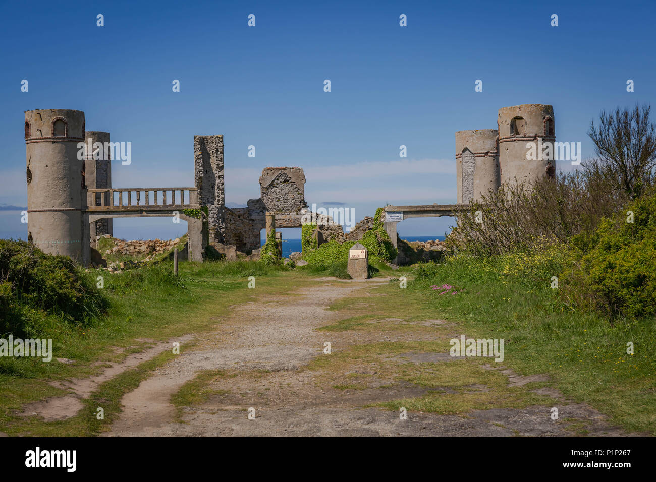 Crozon, Morgat on the Brittany coast path in Northern France in mid May ...