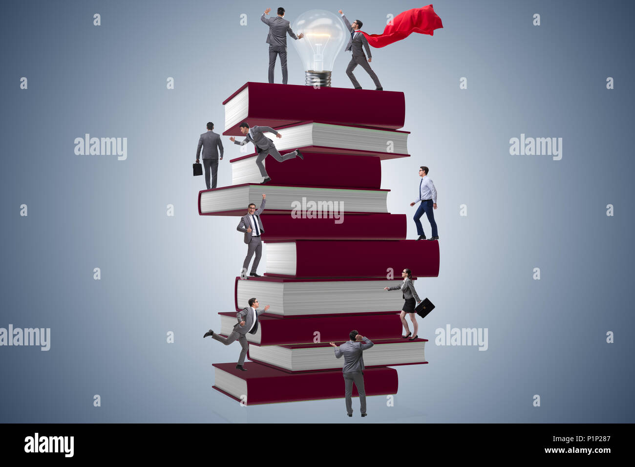 Education concept with books and people Stock Photo - Alamy