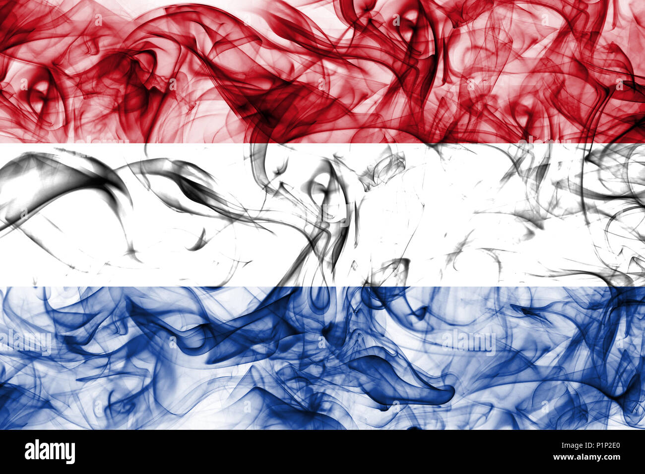 Netherlands smoke flag Stock Photo - Alamy