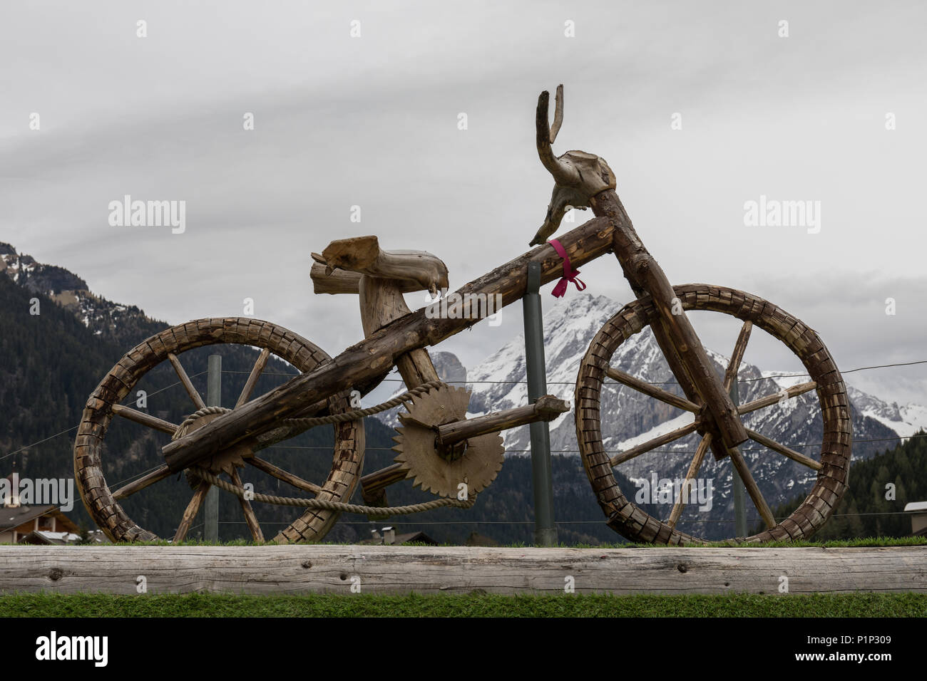 Bicycle made from tree branches Stock Photo - Alamy