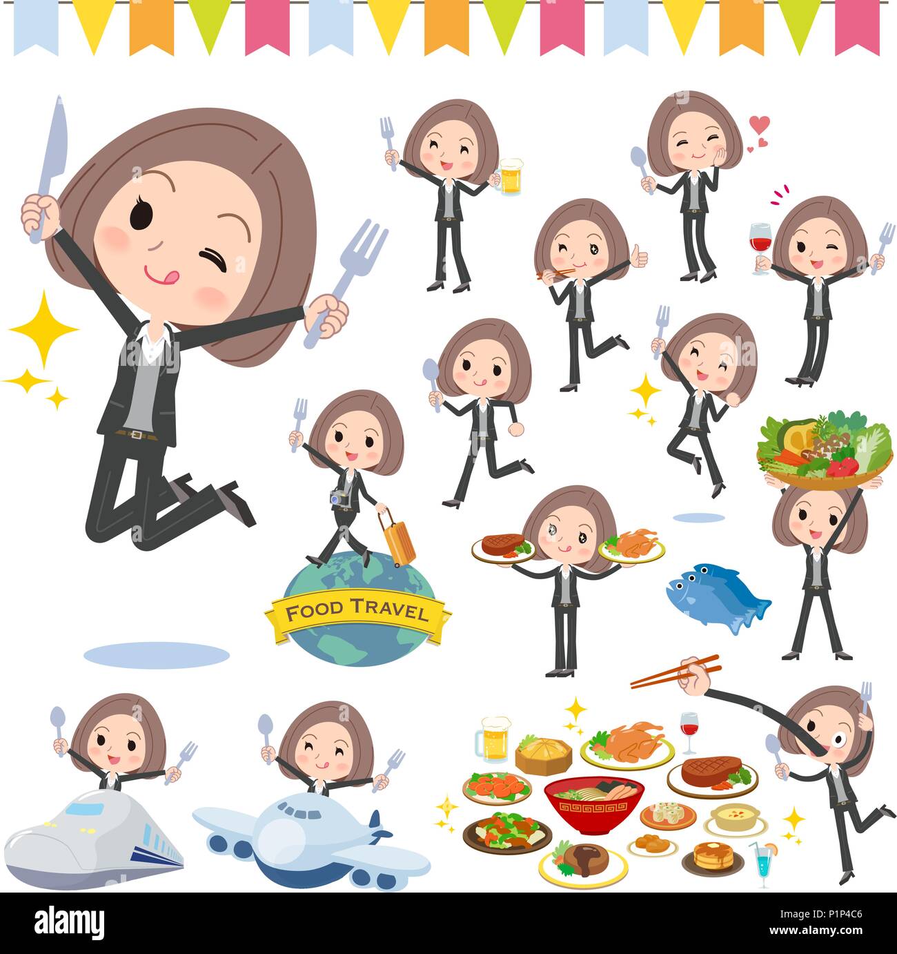 Formal Eating Stock Vector Images - Alamy
