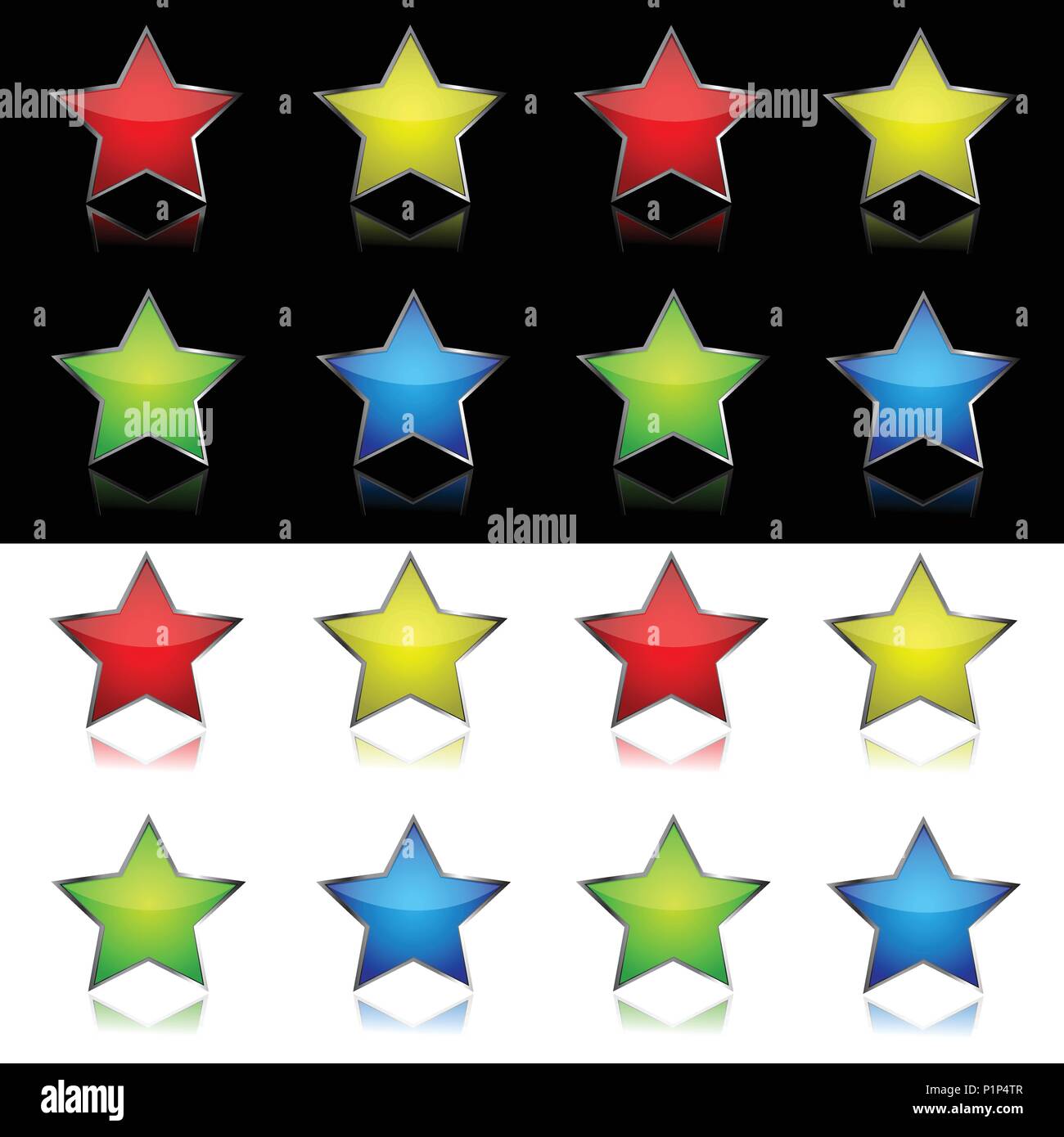 star icon set Stock Vector Image & Art - Alamy