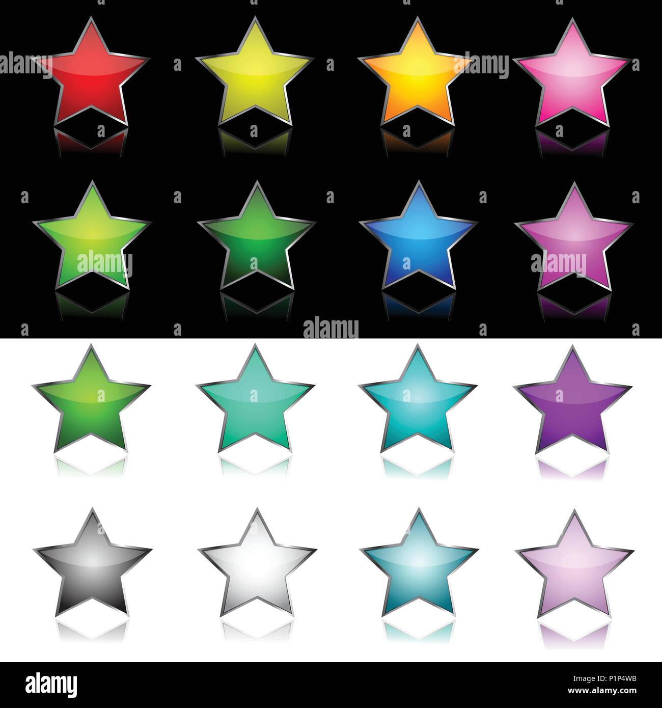 star icon set Stock Vector Image & Art - Alamy
