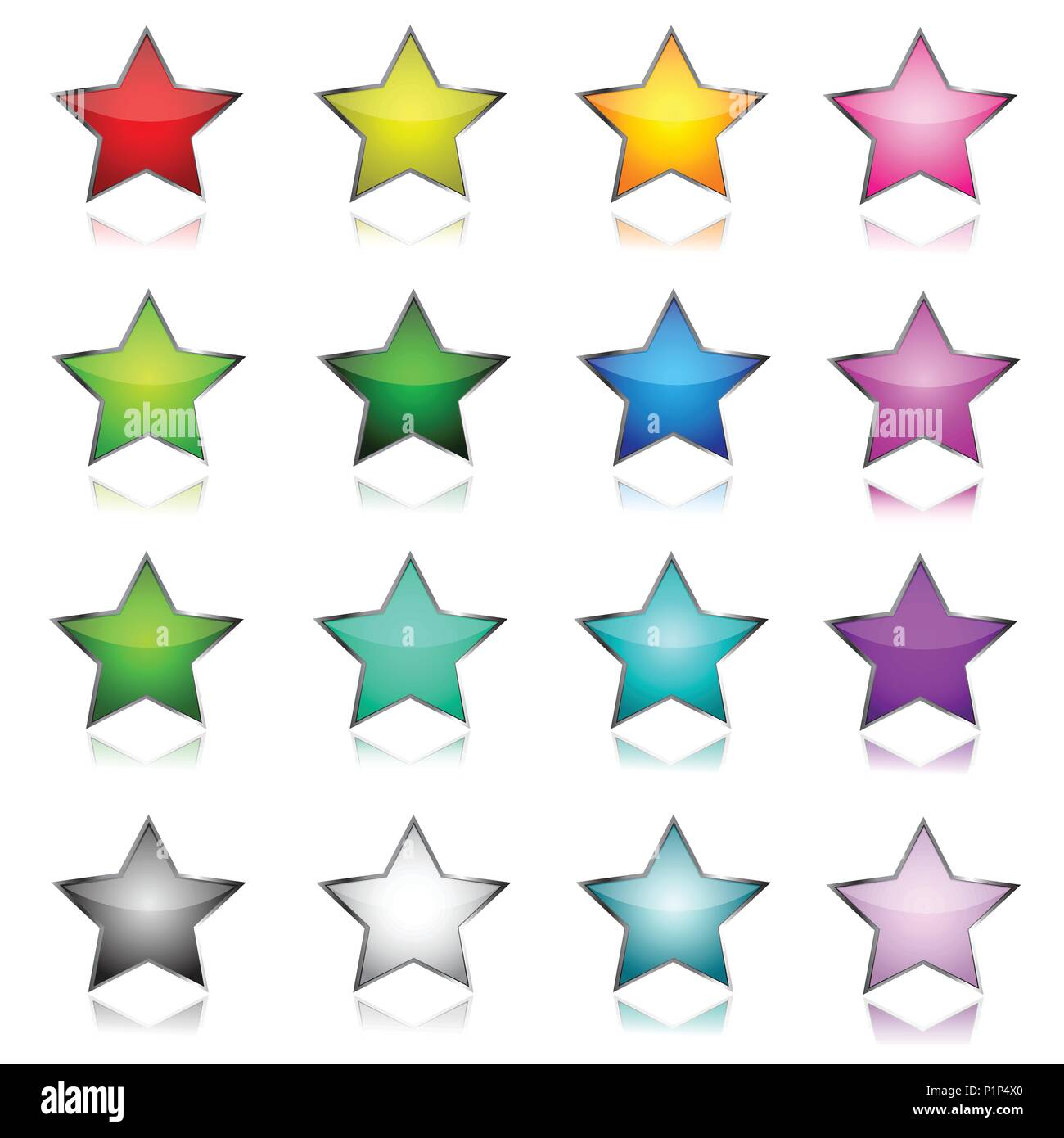 star icon set Stock Vector Image & Art - Alamy