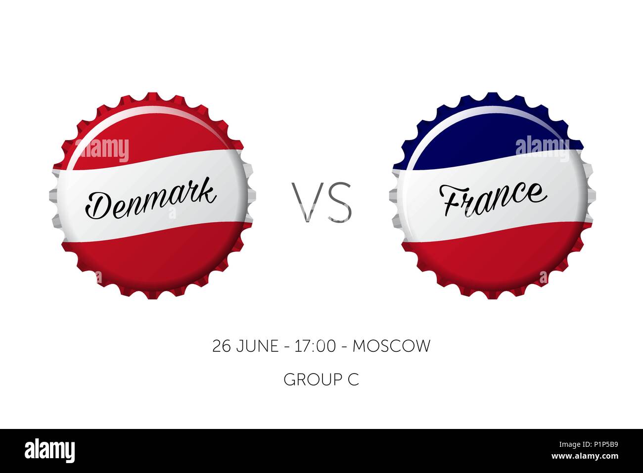 Denmark vs france Stock Vector Images - Alamy