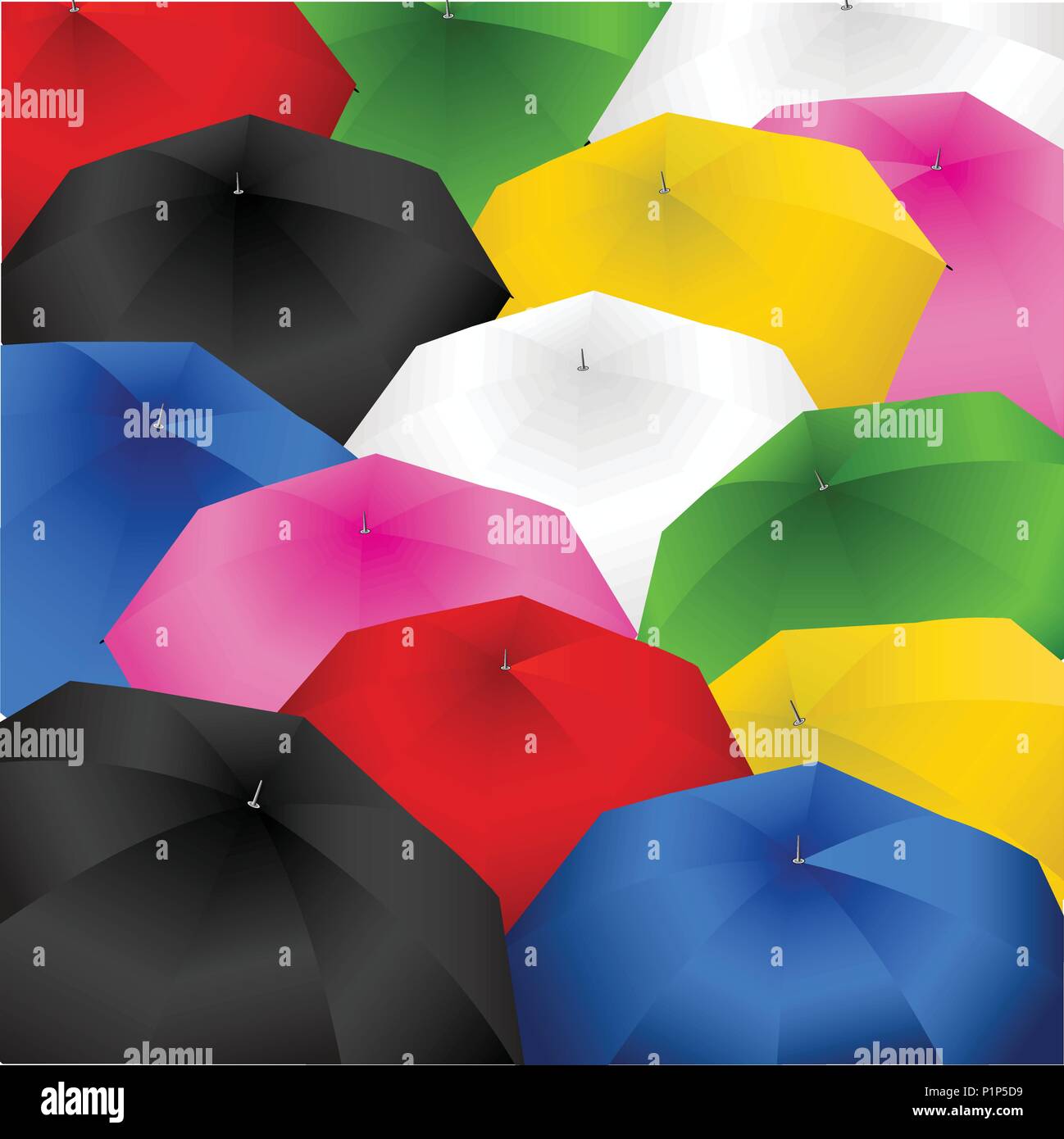 Green umbrella with white polka dots hi-res stock photography and ...