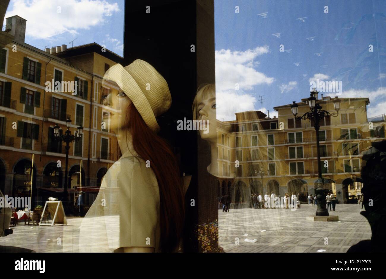 Palma de Mallorca: Main Square, detail of show window Stock Photo - Alamy