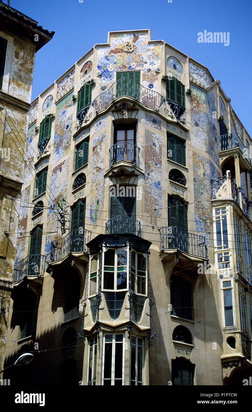 Palma de Mallorca: Modernist building in the old city Stock Photo - Alamy