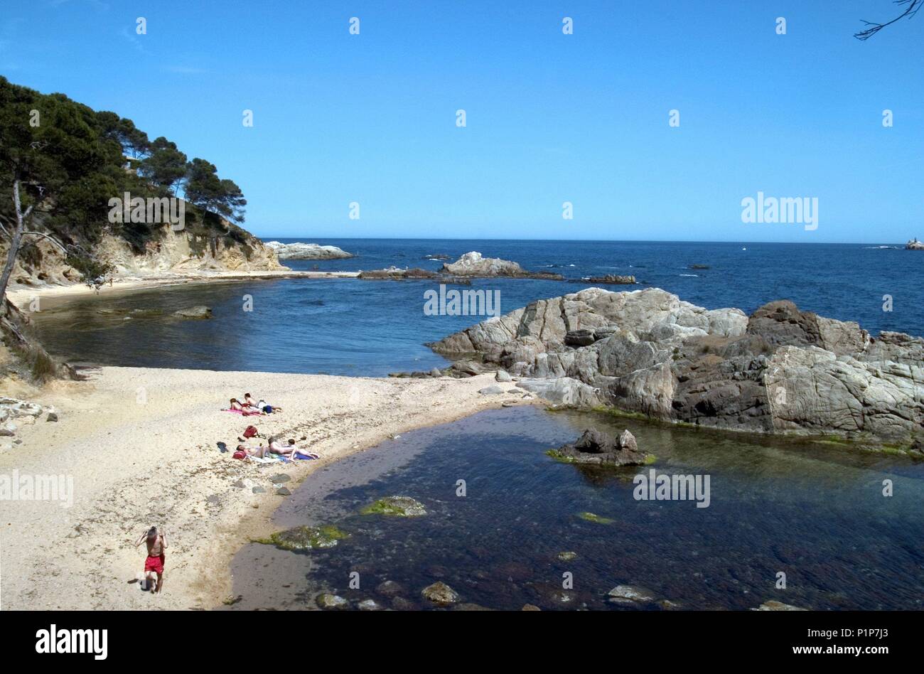 Palamós / Cala Estreta / playa nudista (Costa Brava Stock Photo - Alamy