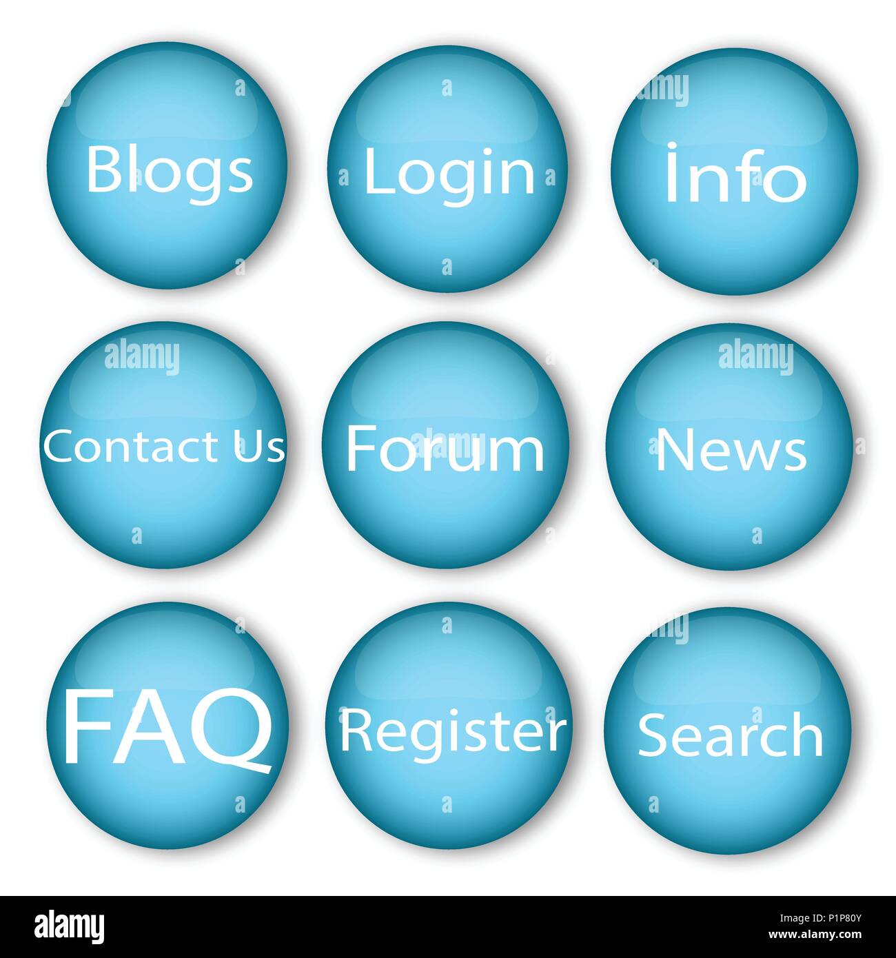 icons, button set Stock Vector Image & Art - Alamy