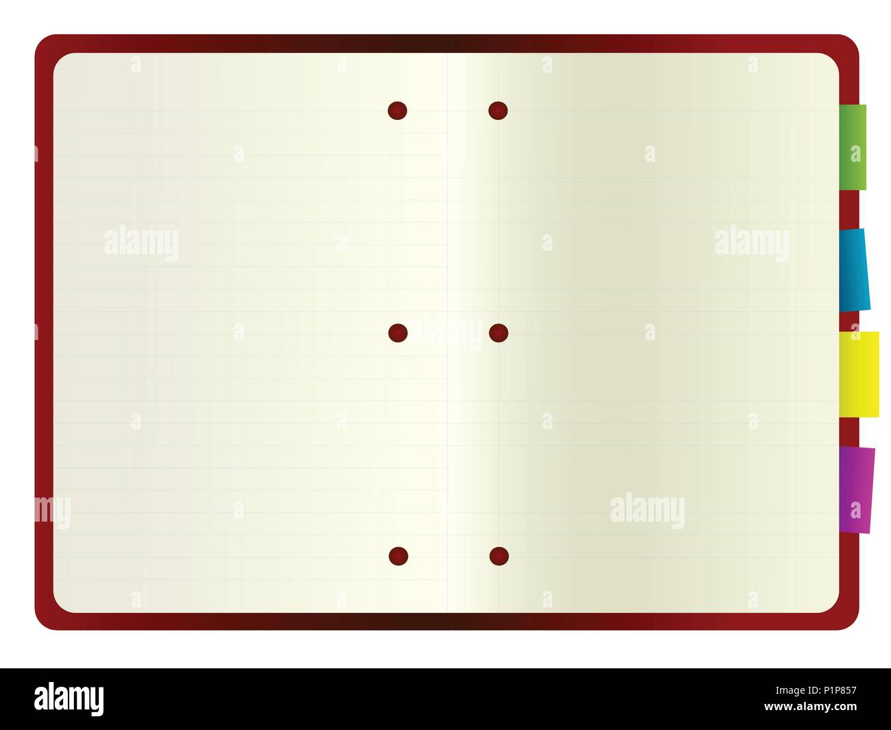 Open notepad blank sheets Stock Vector Images - Alamy