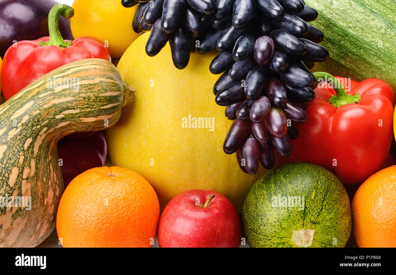 bright background of fruits and vegetables Stock Photo - Alamy