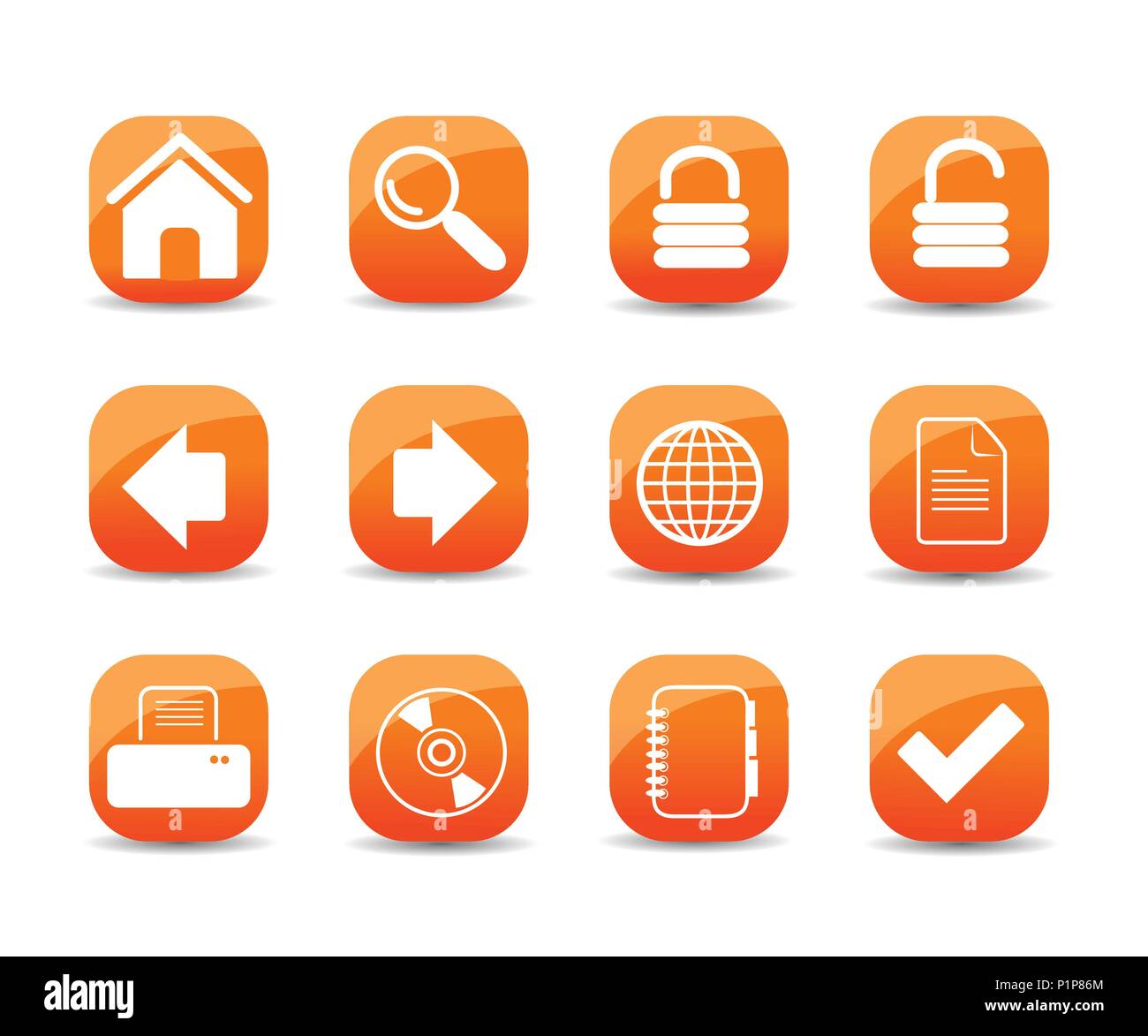 Home button icons Stock Vector Images - Alamy