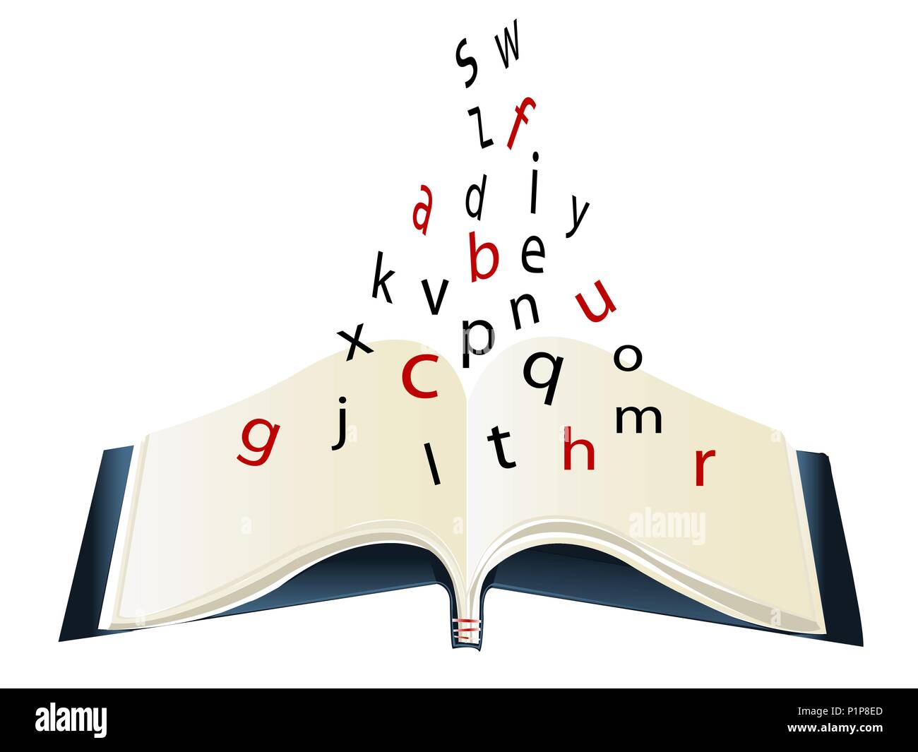 Reading concept, Open Book Stock Vector Image & Art - Alamy