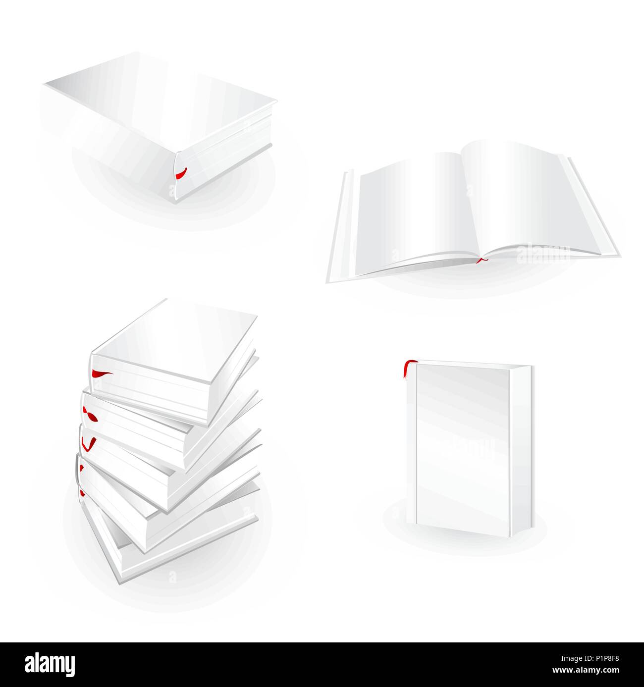 Books on a white background Stock Vector Image & Art - Alamy