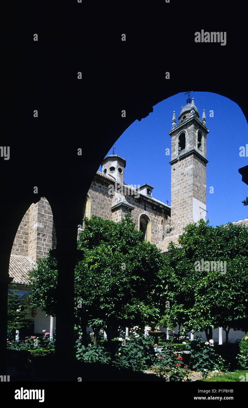 Monasterio de la / Cartuja monastery; renaissance style cloister Stock ...