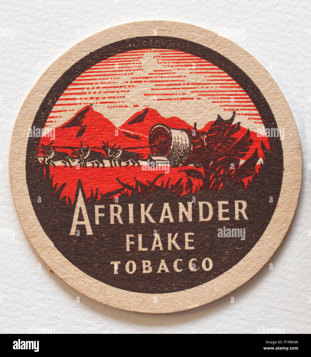 Vintage British Beer Mat Advertising Afrikander Flake Tobacco Stock ...