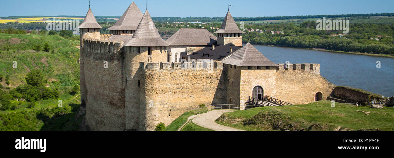 Khotyn fortess, castle in Ukraine Stock Photo - Alamy