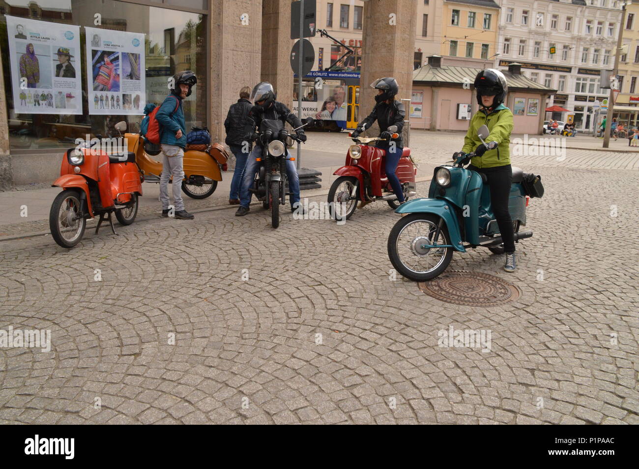 DDR GDR Oldtimer moped east germany typ schwalbe simson Stock Photo - Alamy