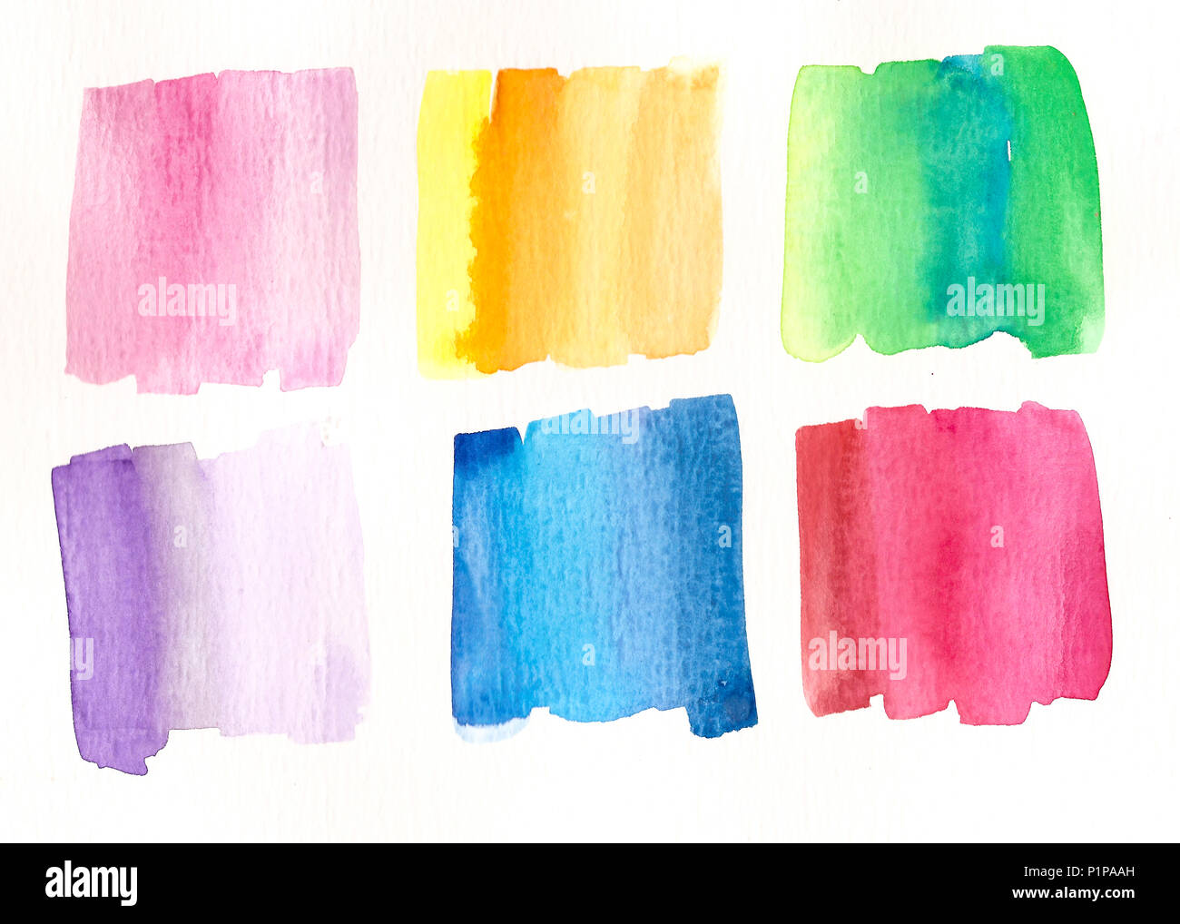 watercolor pastel colourful labels, background Stock Photo - Alamy