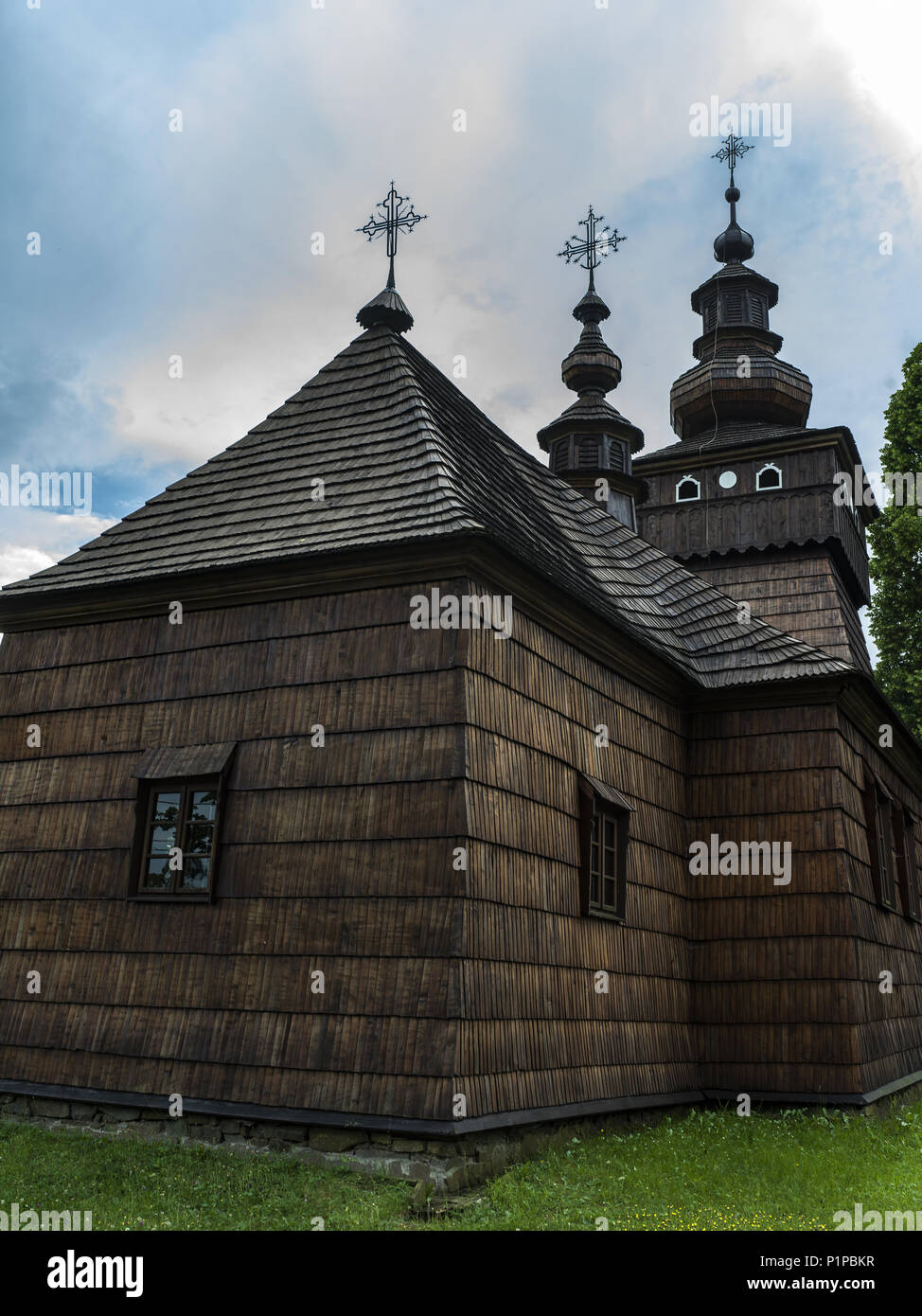 Wooden church in eastern Slovakia - Frička Stock Photo - Alamy