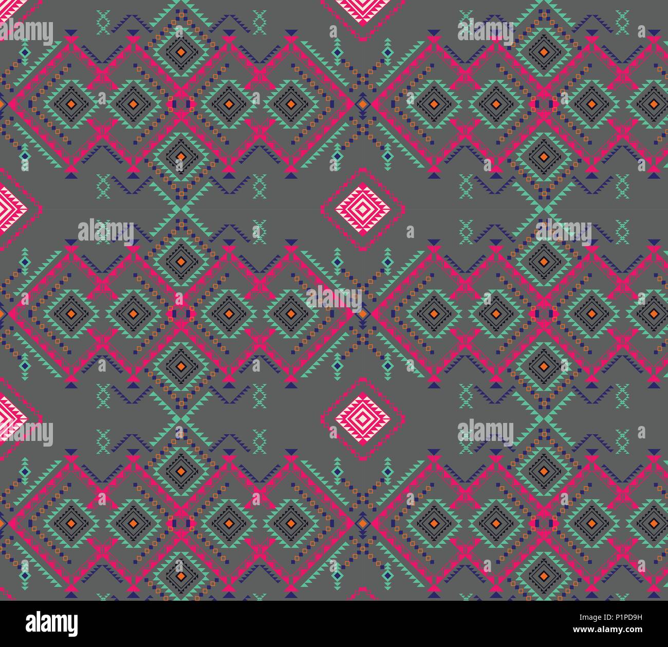 Seamless geometric pattern. Ethnic and tribal motifs. Grunge texture ...
