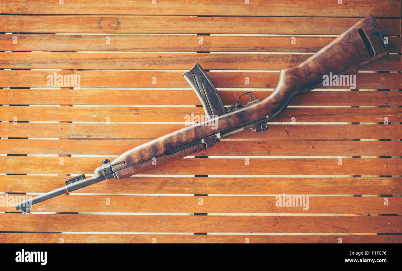 The ancient machine gun of the Second World War. the bullet of the gun ...