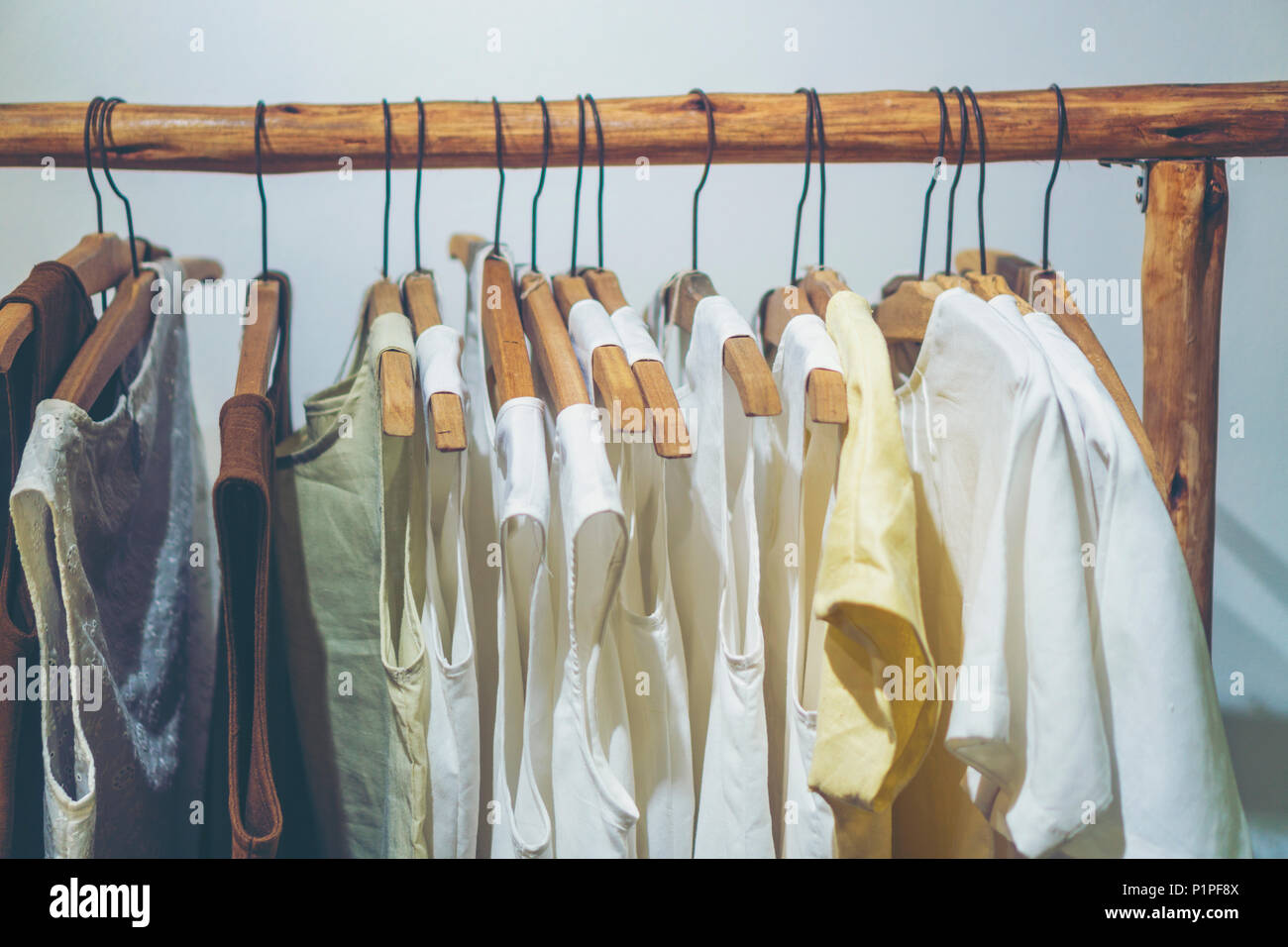 vintage natural color t-shirt Stock Photo - Alamy