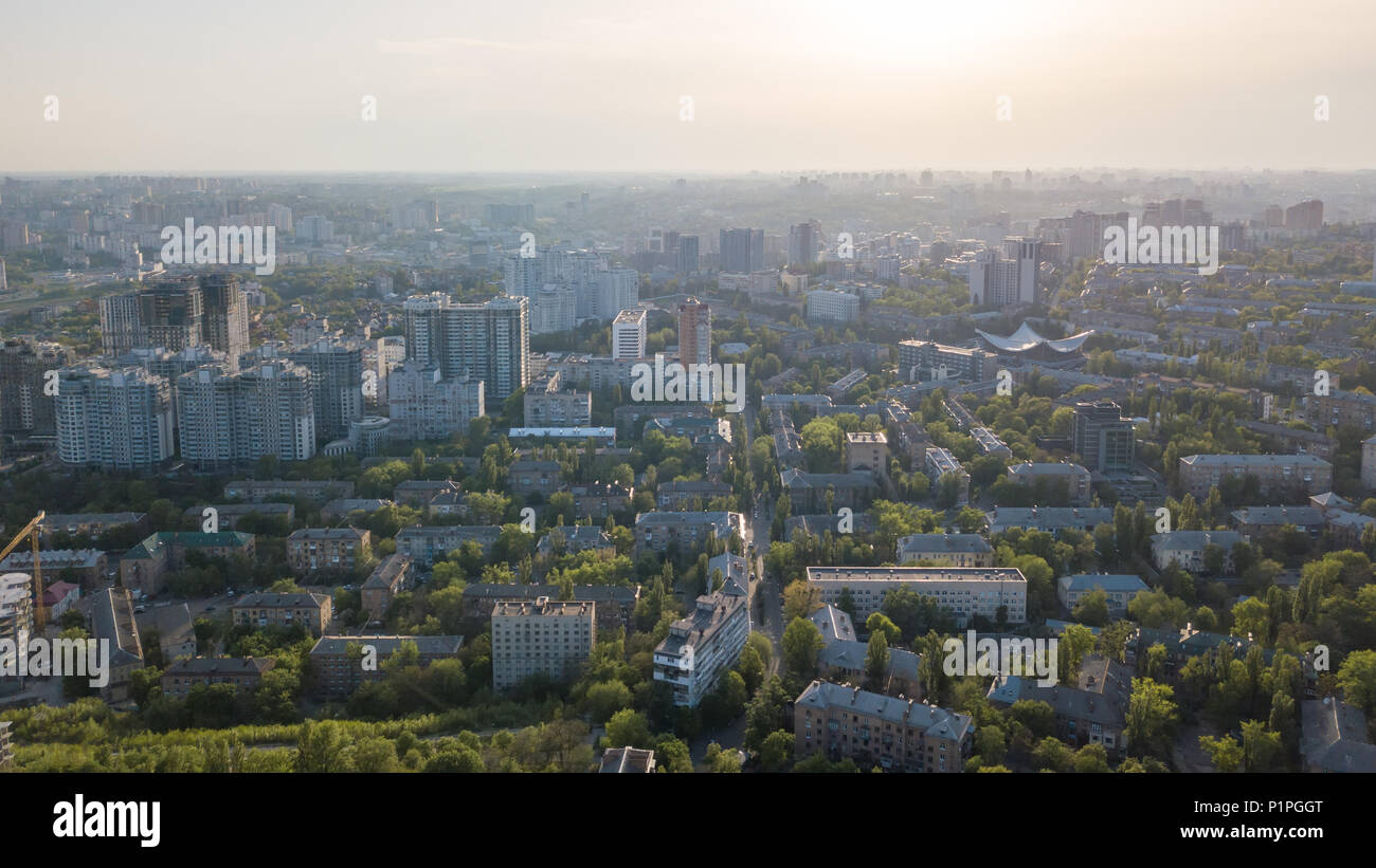 A bird's eye view, panoramic view from the drone to the Pechersk ...