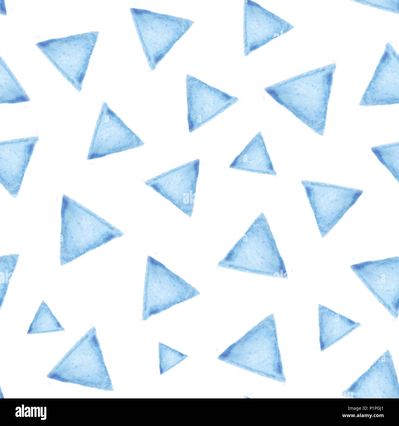 Seamless pattern with blue triangles on white background Stock Photo ...
