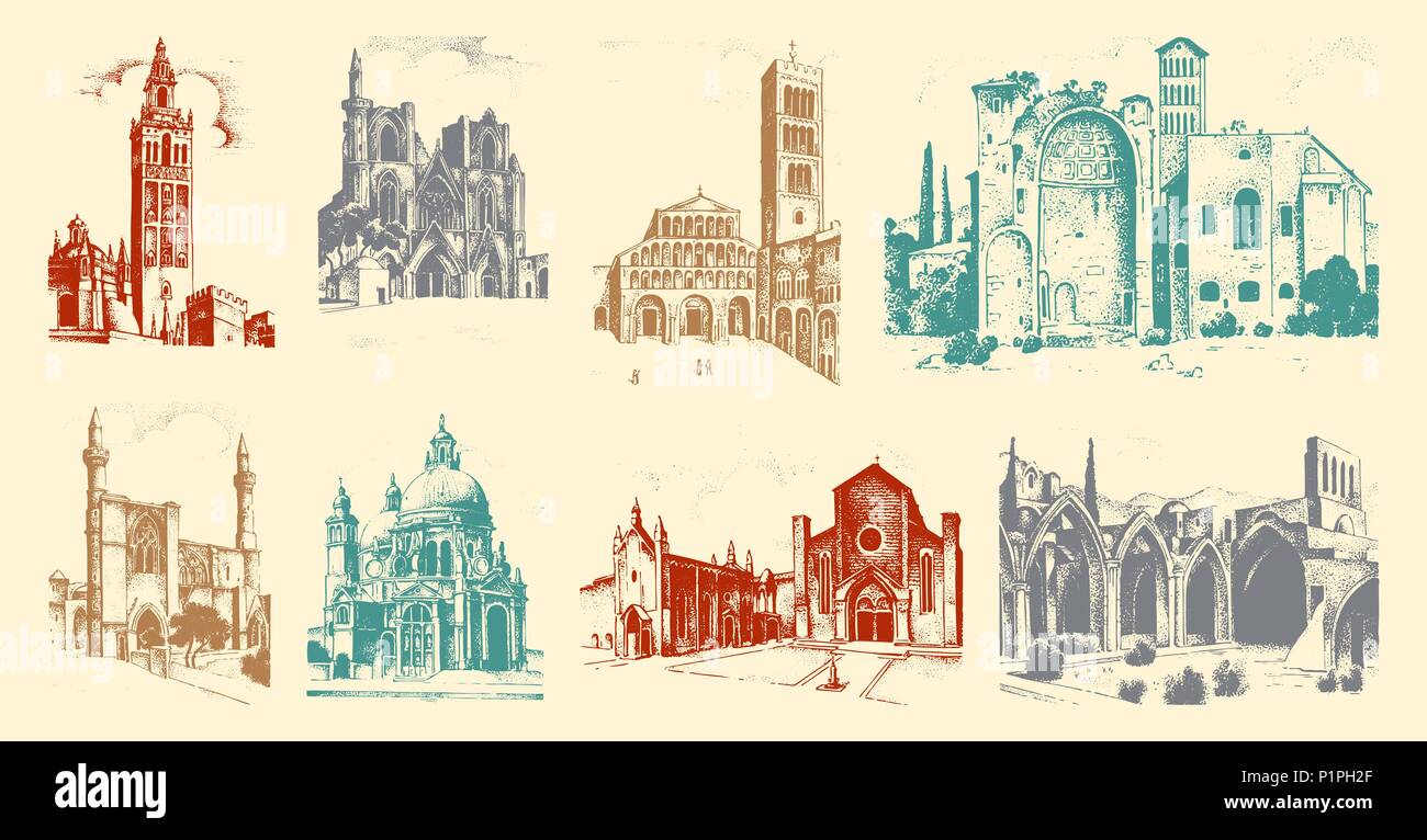 Historical old building. Facade in Venice. Gothic Baroque style ...