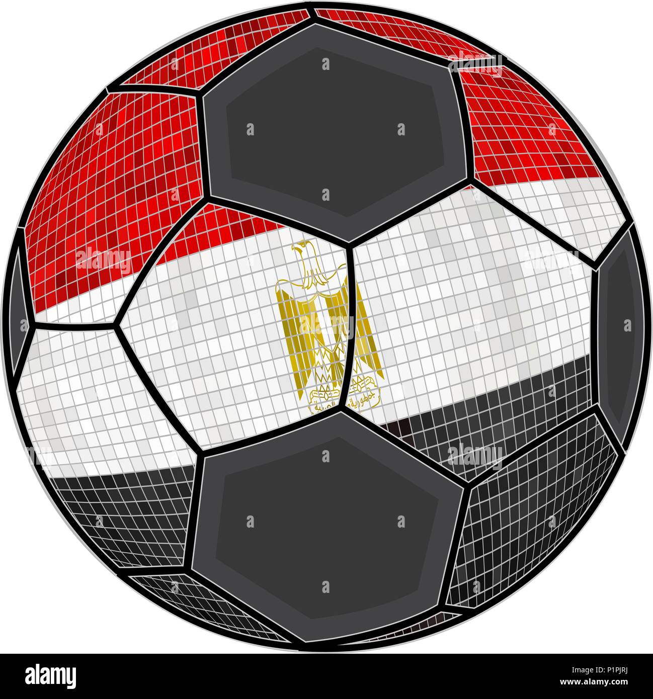 Egypt flag with soccer ball background - Illustration, Soccer football ...