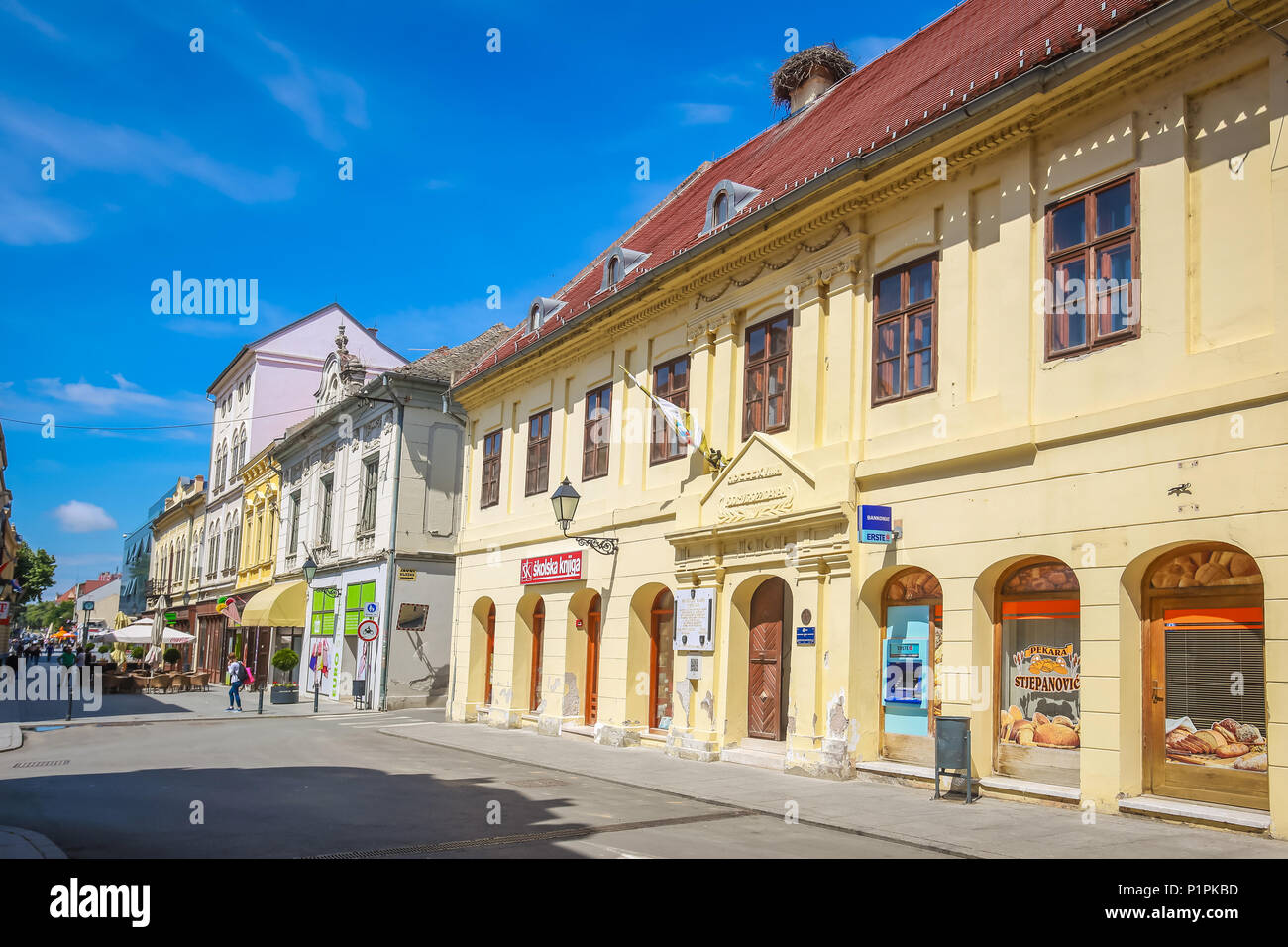 VUKOVAR, CROATIA - MAY 14, 2018 : Renovated buildings from destruction ...