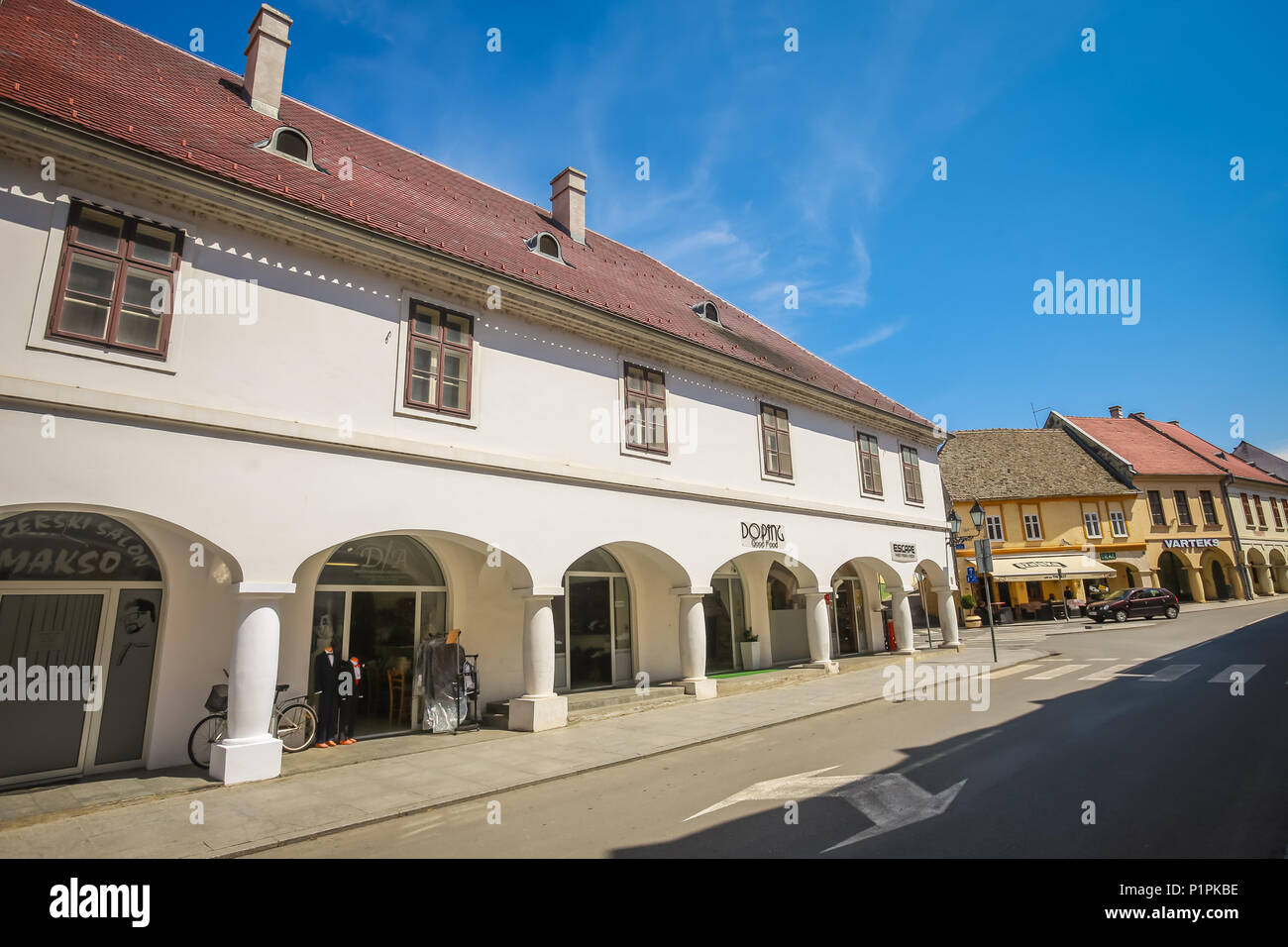 VUKOVAR, CROATIA - MAY 14, 2018 : Renovated buildings from destruction ...