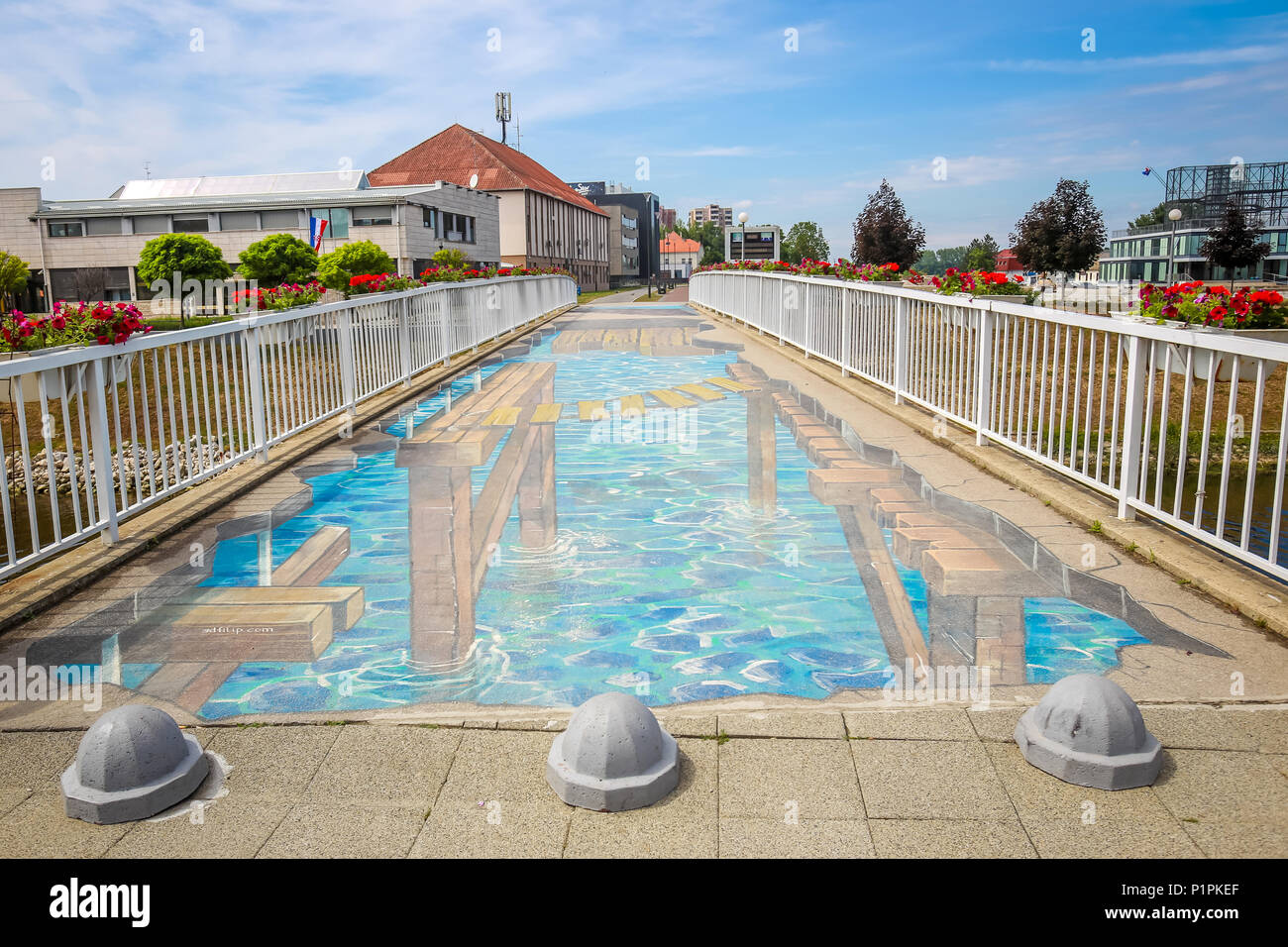 3d mural bridge hi-res stock photography and images - Alamy