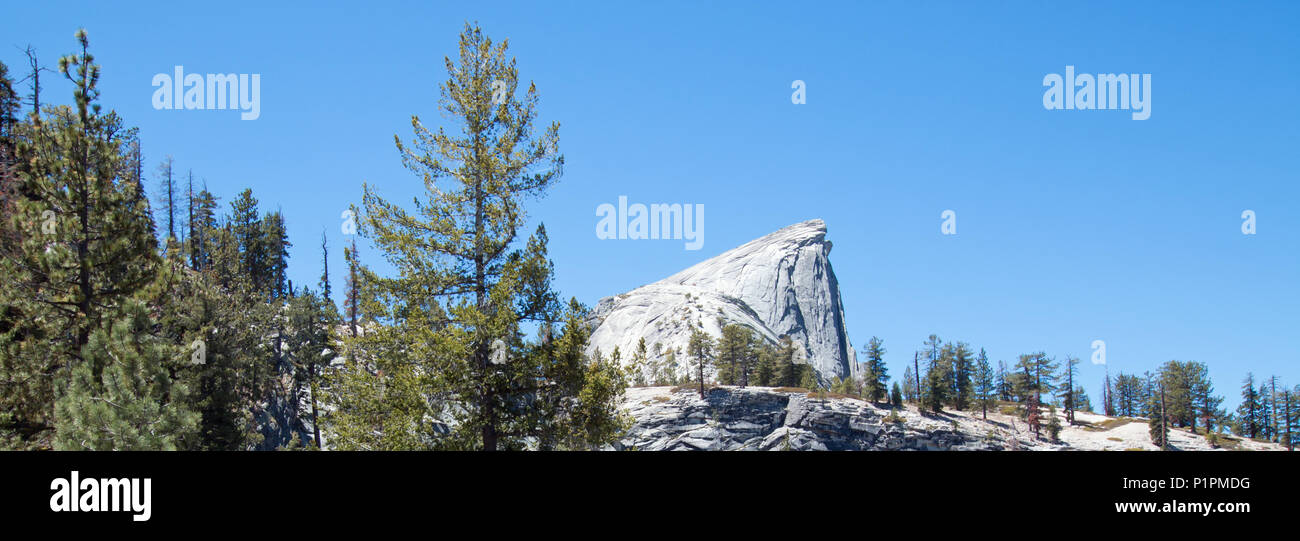 Half Dome rock formation seen from the base of Sub Dome in Yosemite ...