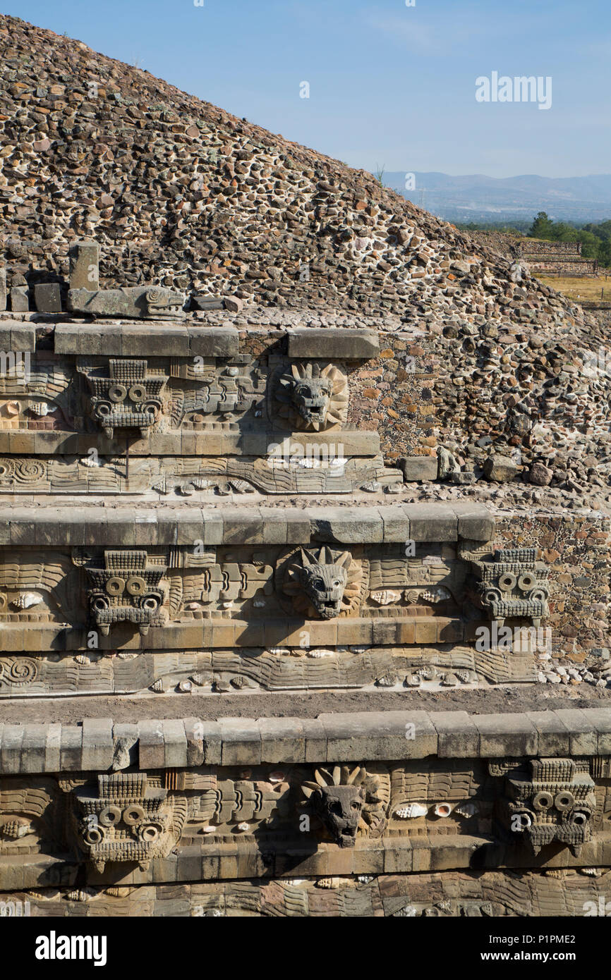 Temple of the Feathered Serpent (Quetzacoatl), Teotihuacan ...