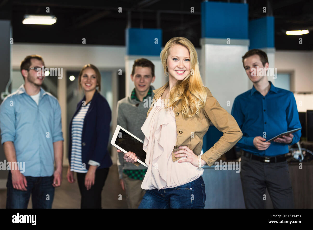 Group of professionals with leader hi-res stock photography and images ...
