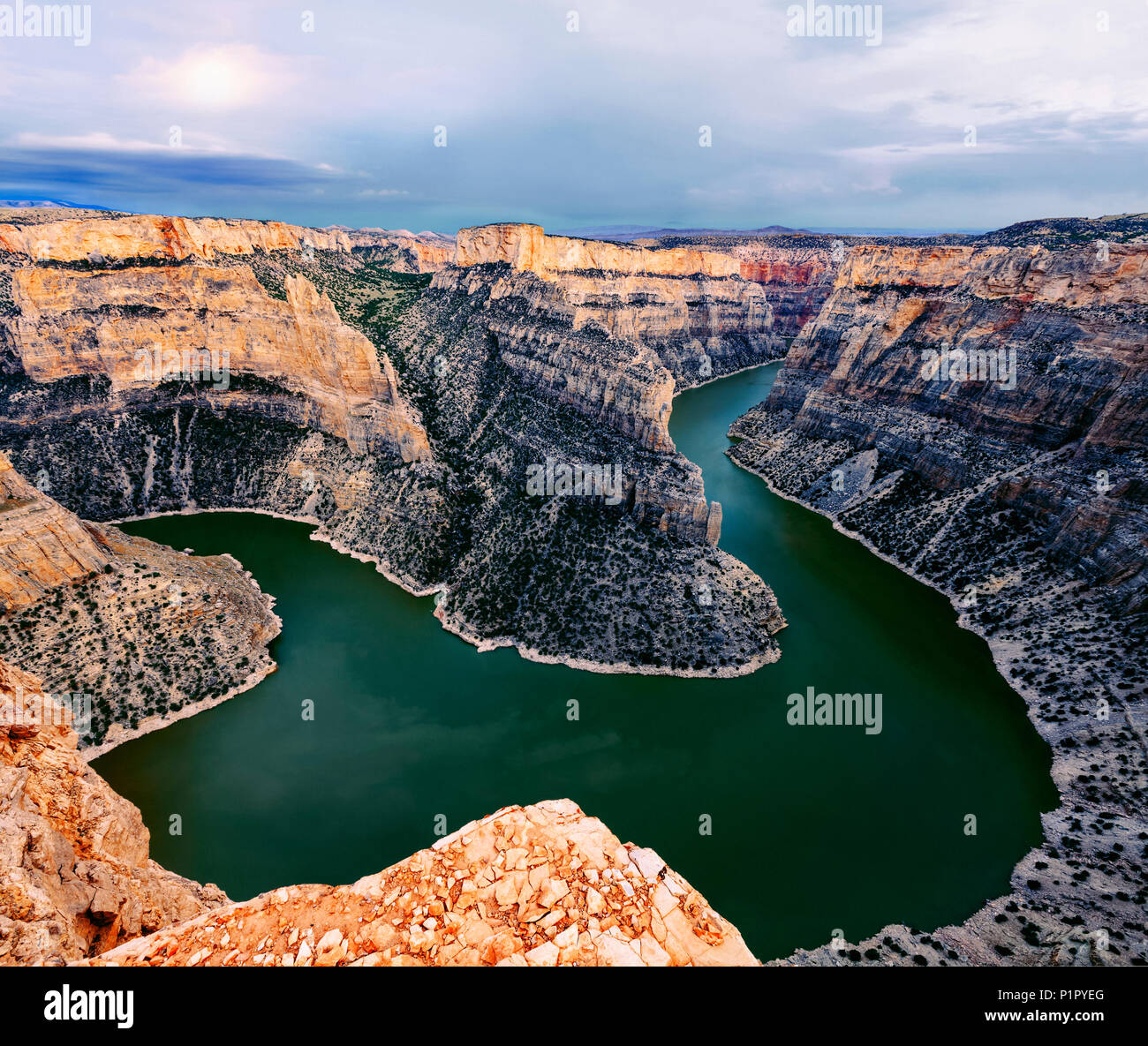 View of Bighorn Canyon from Devil Canyon Overlook, Bighorn Canyon ...