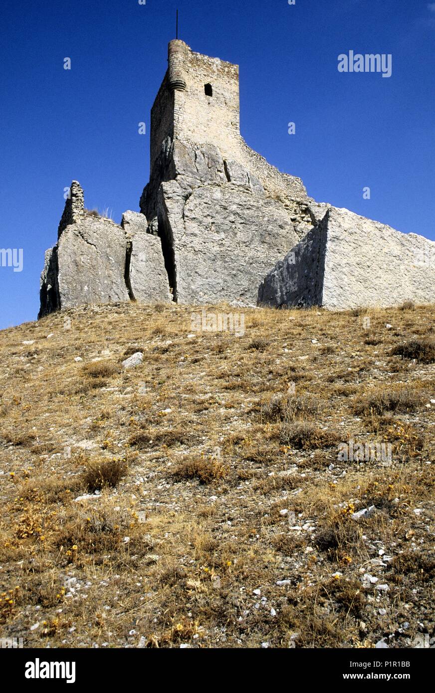 Atienza, medieval castle Stock Photo - Alamy
