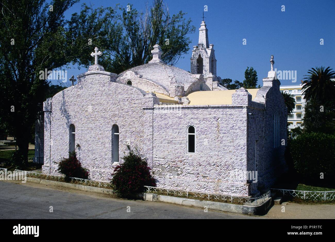 A Toxa; las Conchas church next to the Spa / ealth resort (Ría de Arosa ...