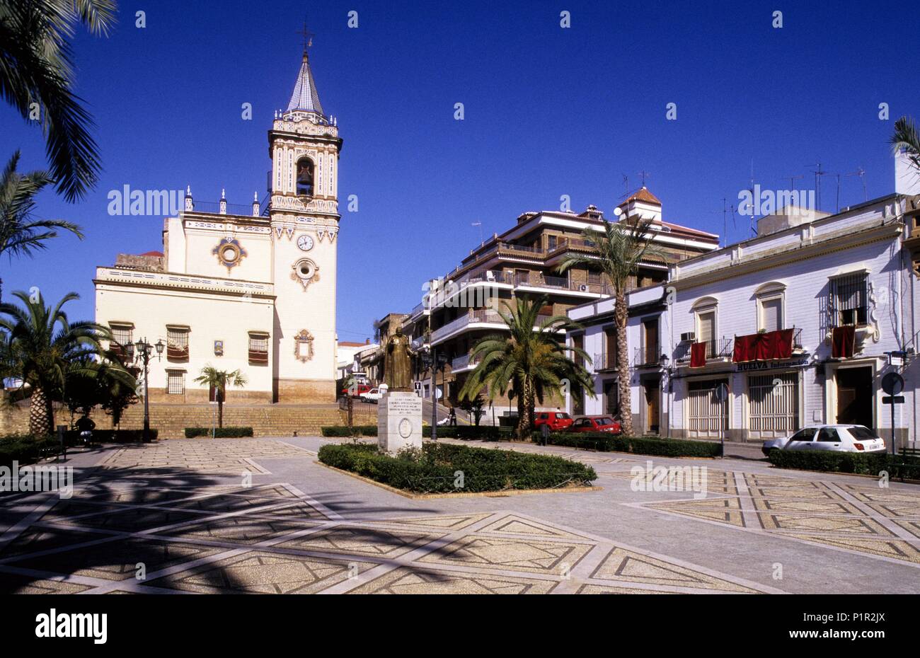 San Pedro square and church Stock Photo - Alamy