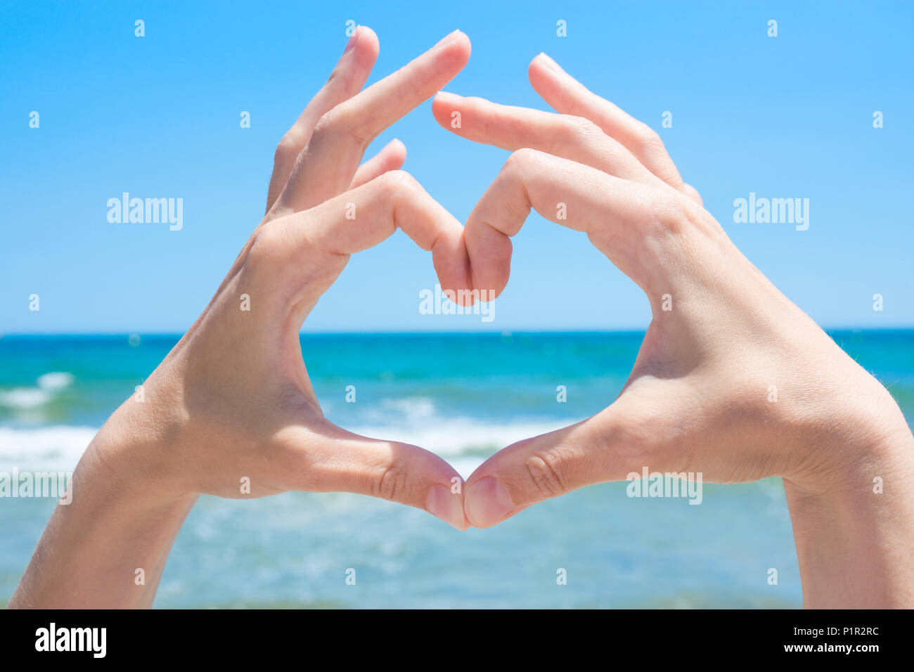 Teenager Girl Hands Making Heart High Resolution Stock Photography and ...