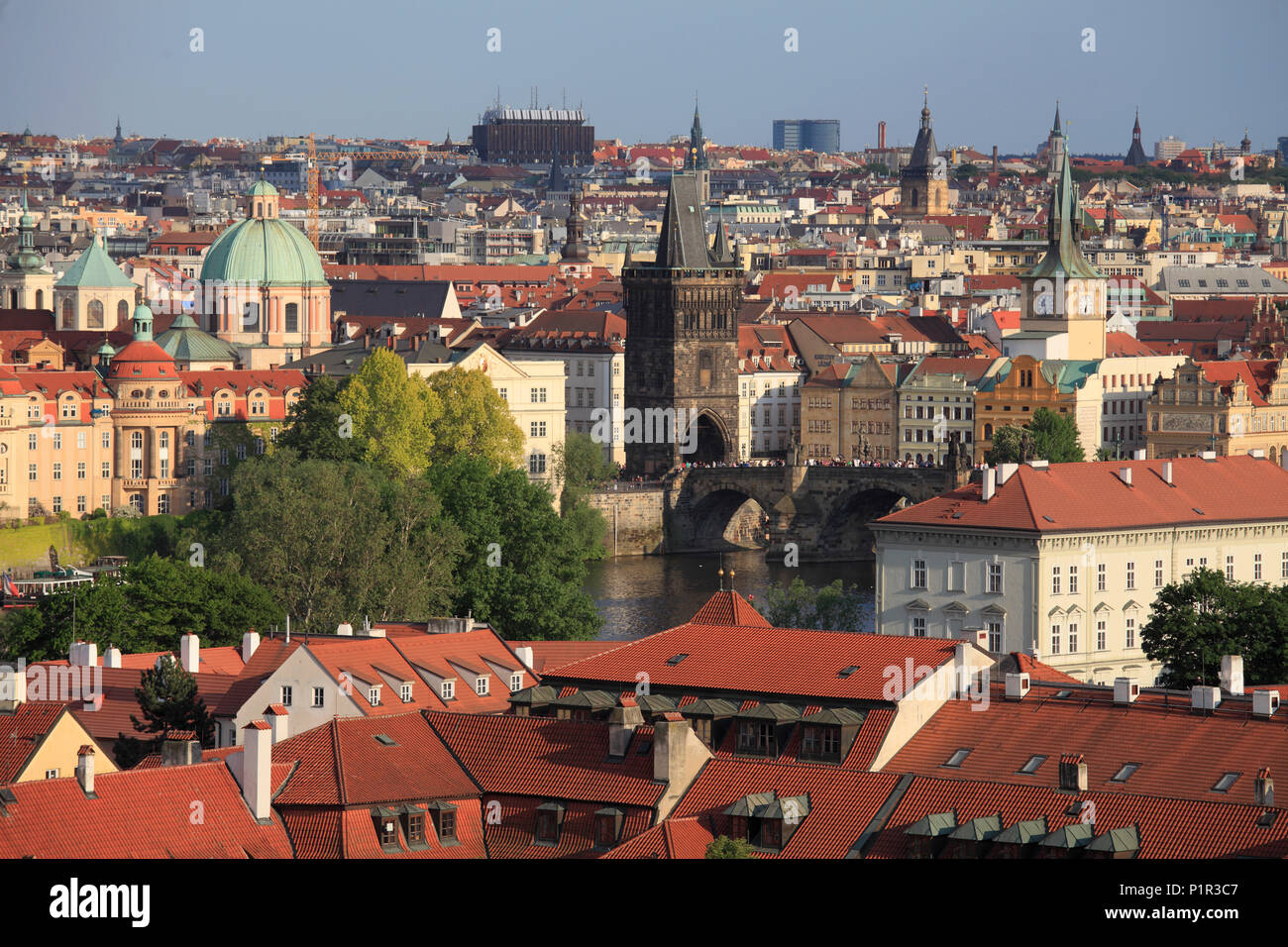 Prague skyline aerial hi-res stock photography and images - Alamy