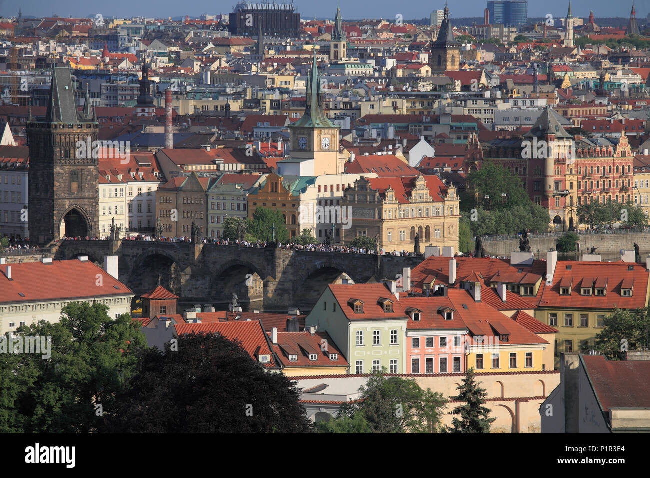 Prague skyline aerial hi-res stock photography and images - Alamy