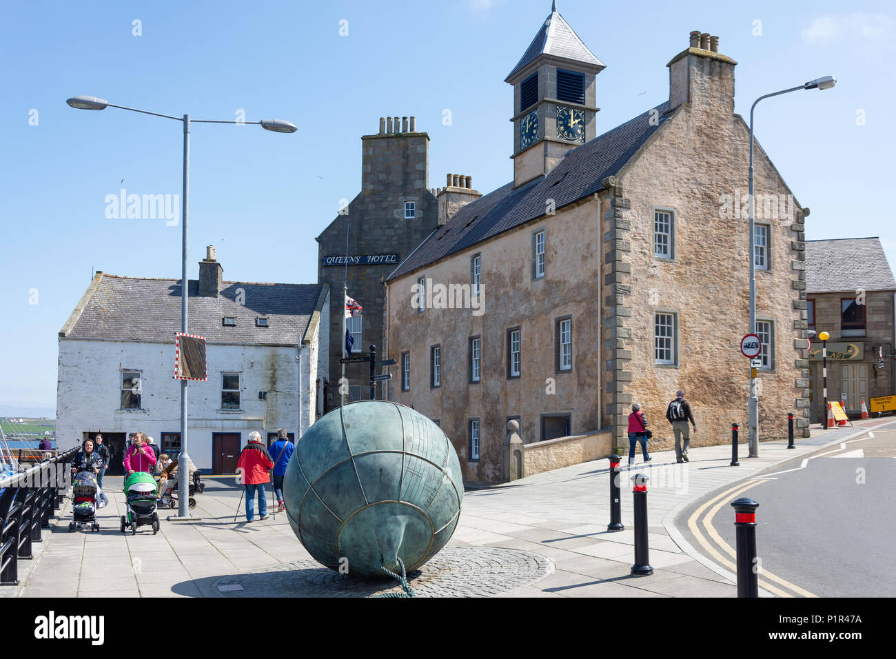 'Lighthouse buoy' sculpture on harbourfront, Lerwick, Shetland ...