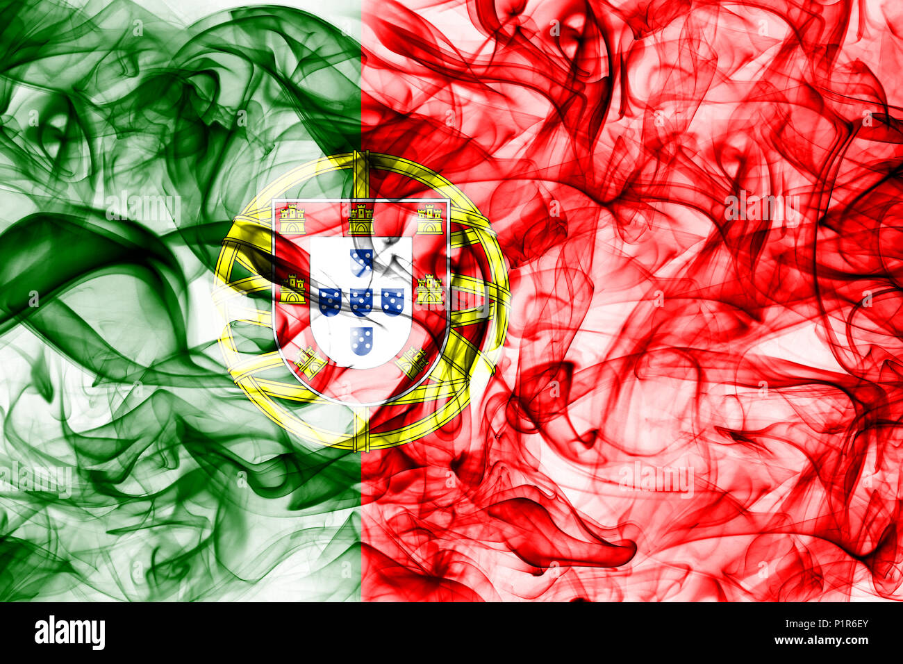 Portugal smoke flag Stock Photo - Alamy